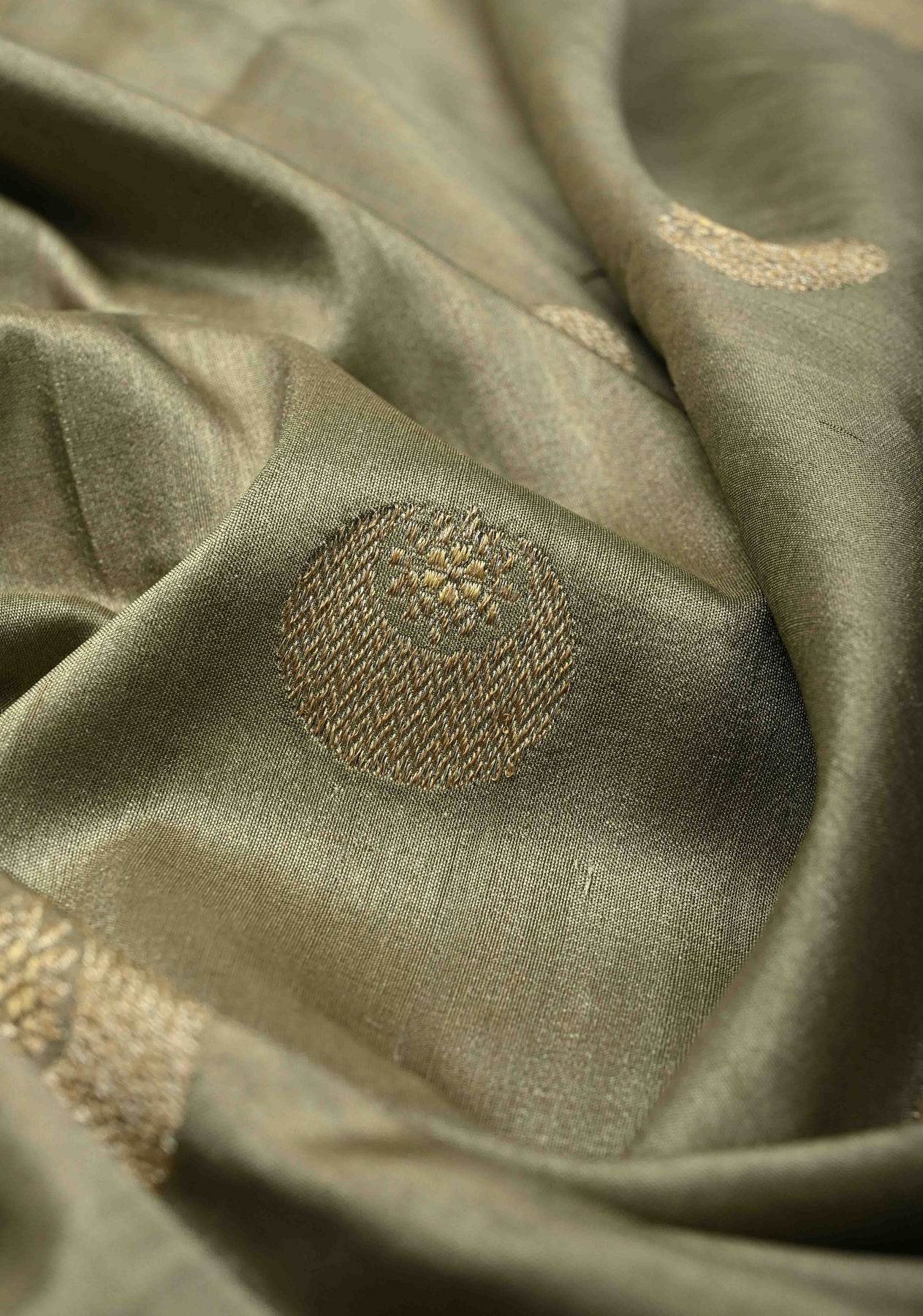 Onion Pink Pure Banarasi Tussar Silk Saree with Antique Zari Buttas an ...